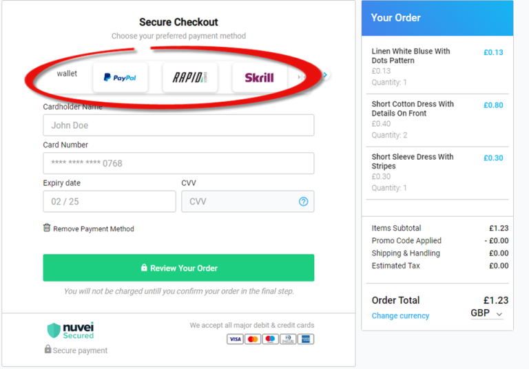 Payment Page Features - Nuvei Documentation